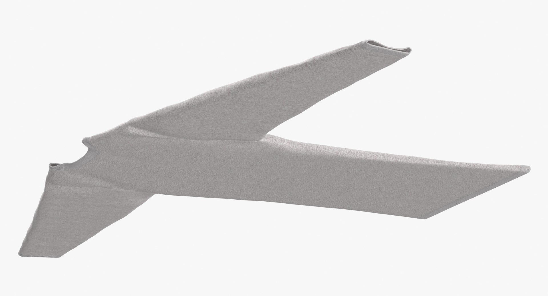 3D Long Sleeve Flat Female Crew Neck Pose 03 White Blank And Branded ...