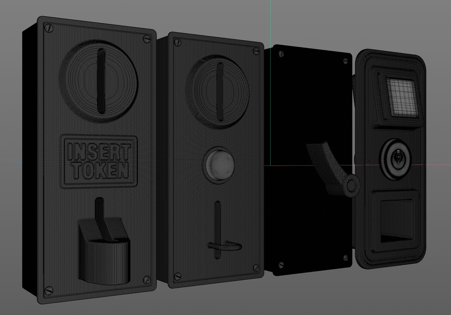 Retro Coin Token Slot Model - TurboSquid 1625723