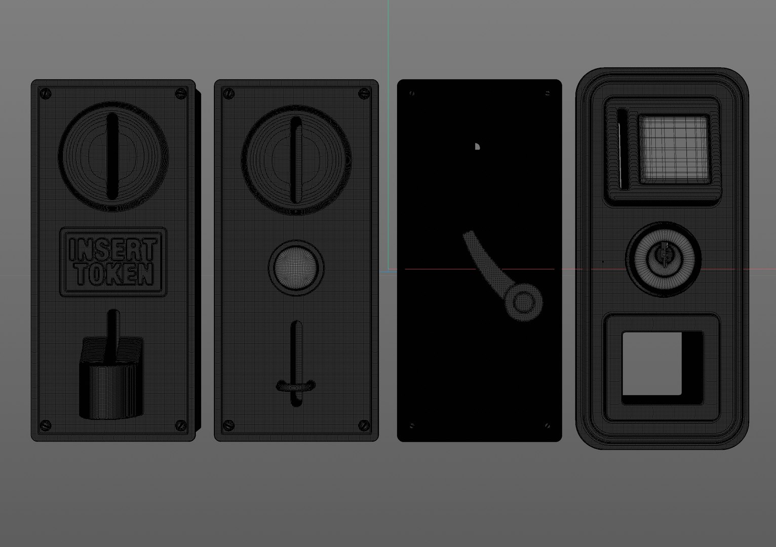 Retro Coin Token Slot Model - TurboSquid 1625723