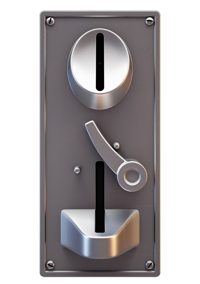 Retro Coin Token Slot Model - TurboSquid 1625723
