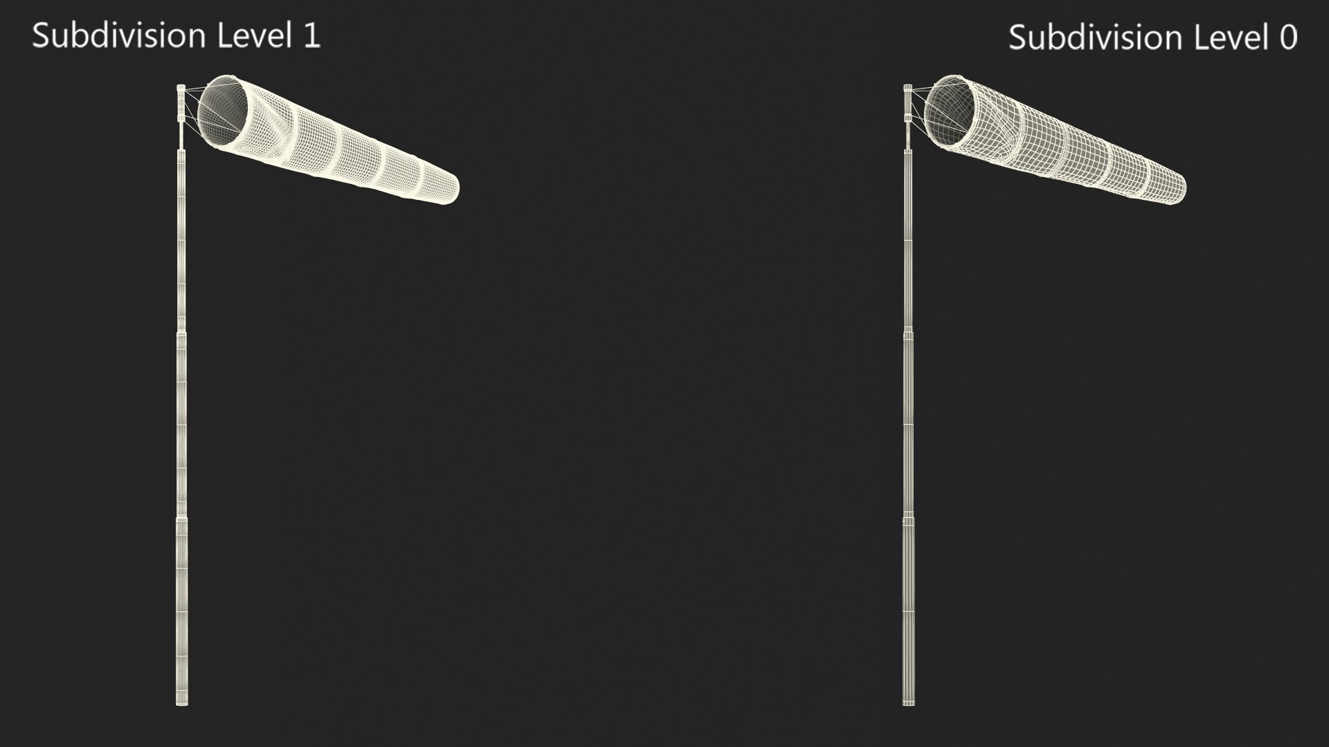 3D Striped Windsock 15 Knots Wind Speed model - TurboSquid 2025461