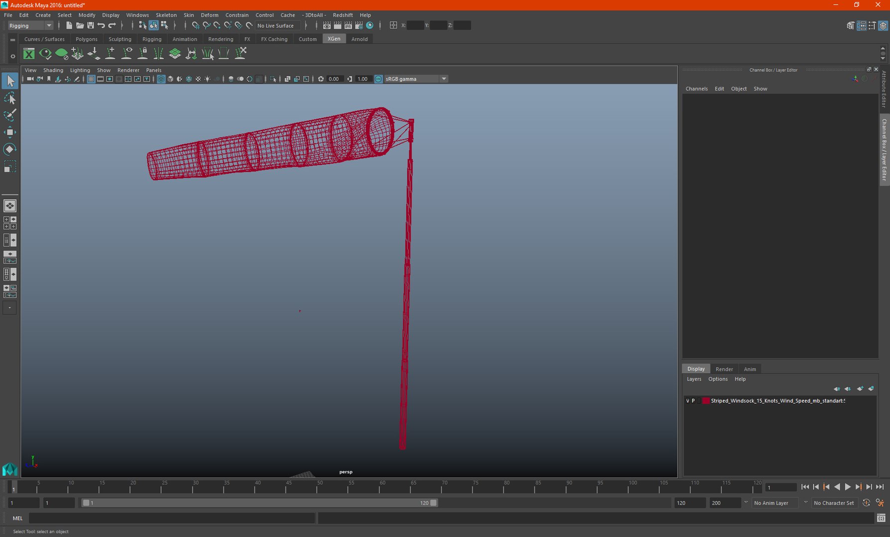 3D Striped Windsock 15 Knots Wind Speed model - TurboSquid 2025461