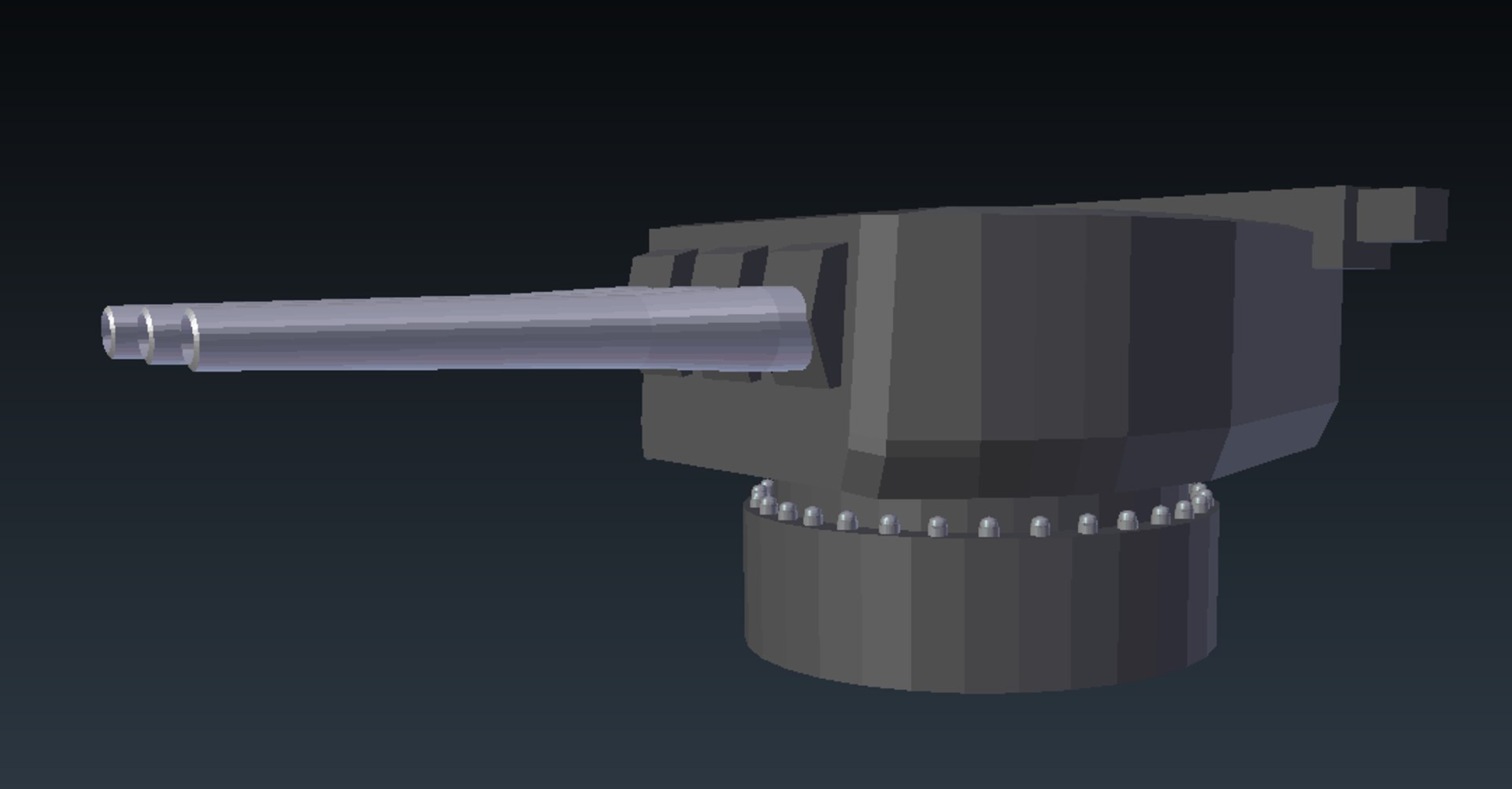 152mm Gun Turret Model - TurboSquid 1323772