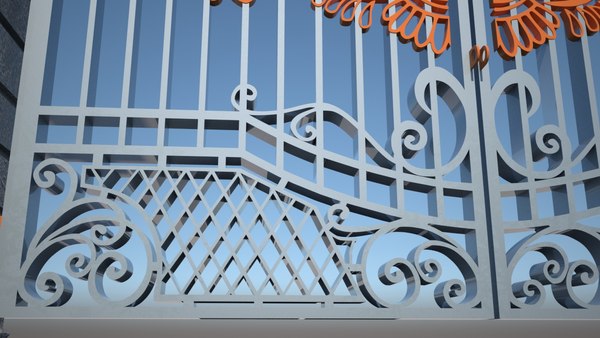 3D model 3d model wrought iron gate - TurboSquid 1979345