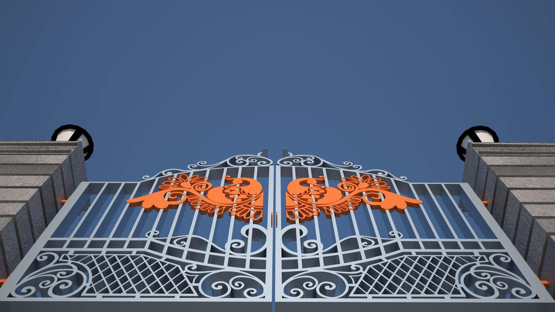 3D model 3d model wrought iron gate - TurboSquid 1979345