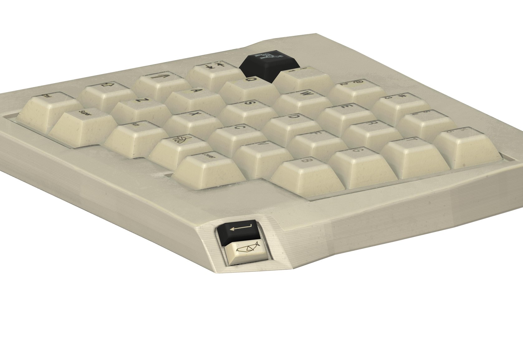 Retro Split Keyboard With Cyberpunk Design 3D - TurboSquid 2179001
