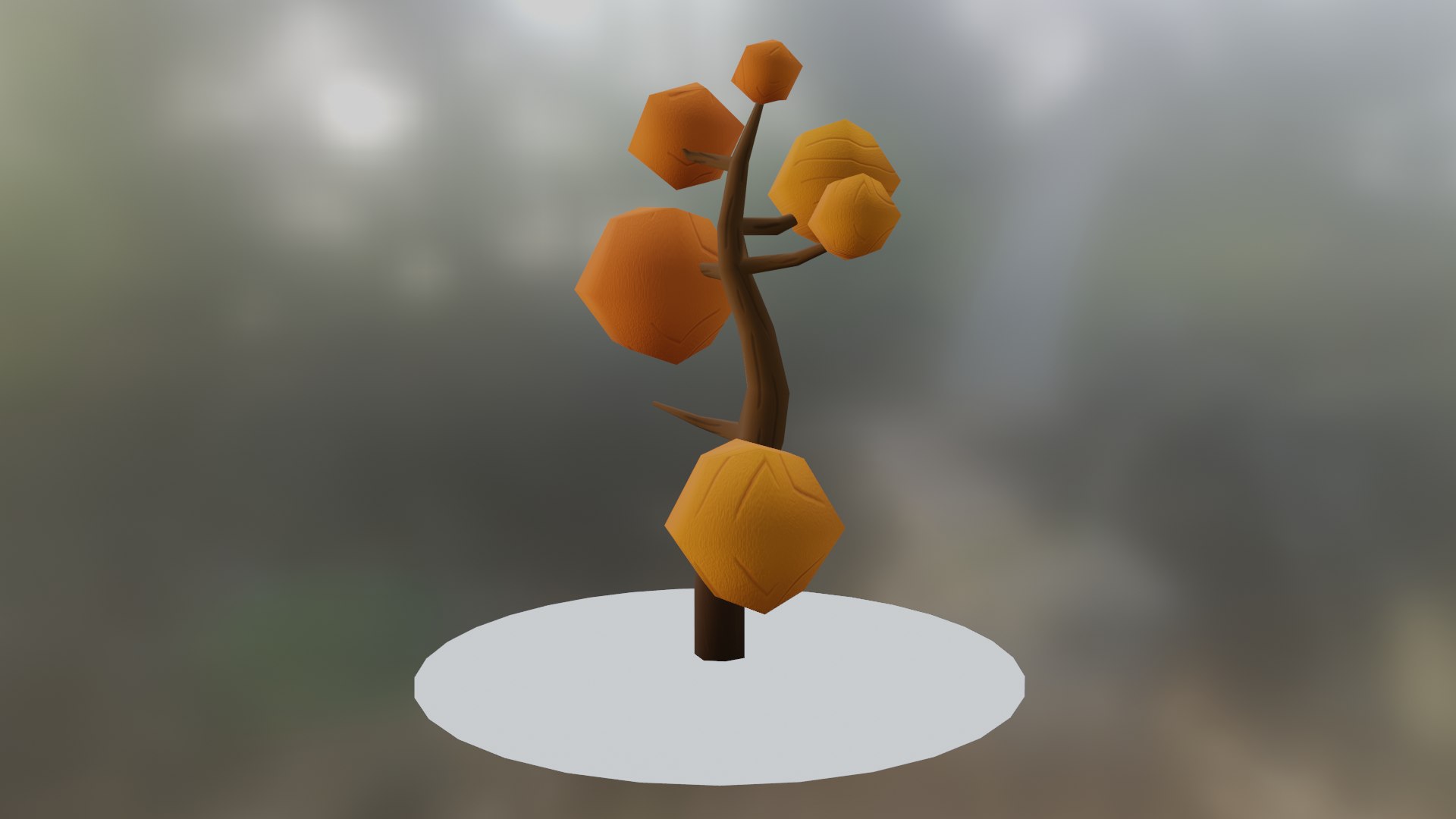 LOW POLY AUTUMN TREE 3D Model - TurboSquid 2007553