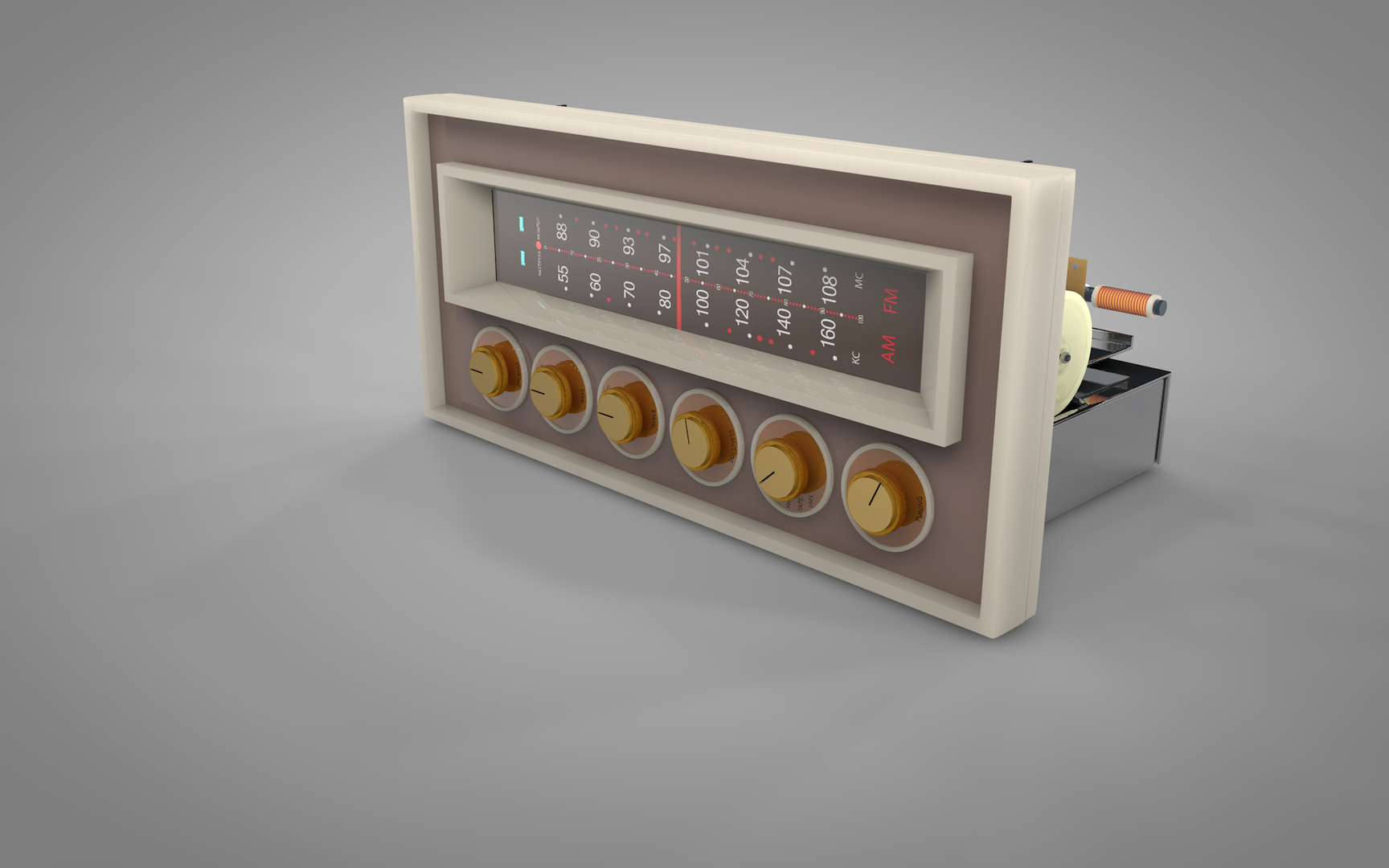 3D packard bell vintage stereophonic model - TurboSquid 1362640