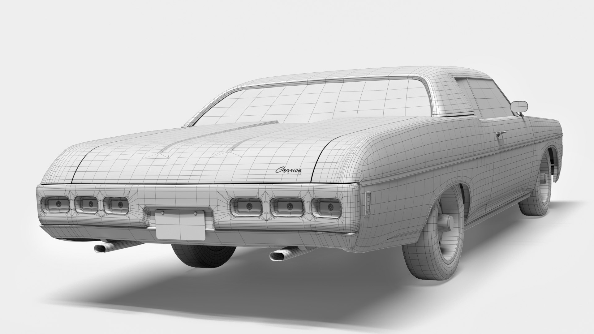 3D Model Chevrolet Caprice Coupe 1969 - TurboSquid 2242721