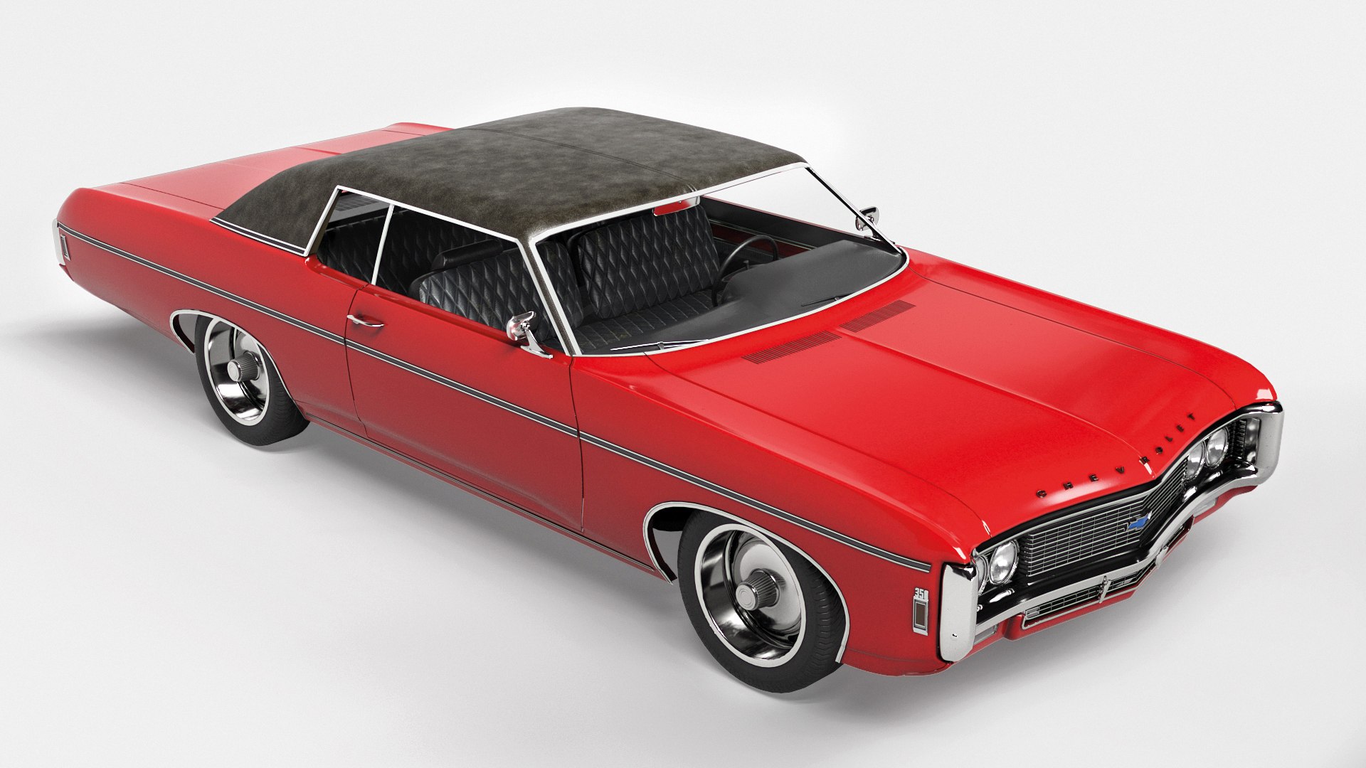 3D Model Chevrolet Caprice Coupe 1969 - TurboSquid 2242721