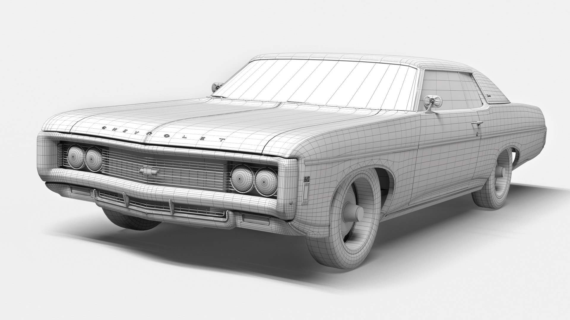 3D Model Chevrolet Caprice Coupe 1969 - TurboSquid 2242721