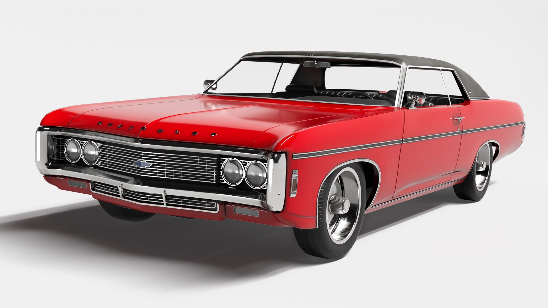 3D Model Chevrolet Caprice Coupe 1969 - TurboSquid 2242721