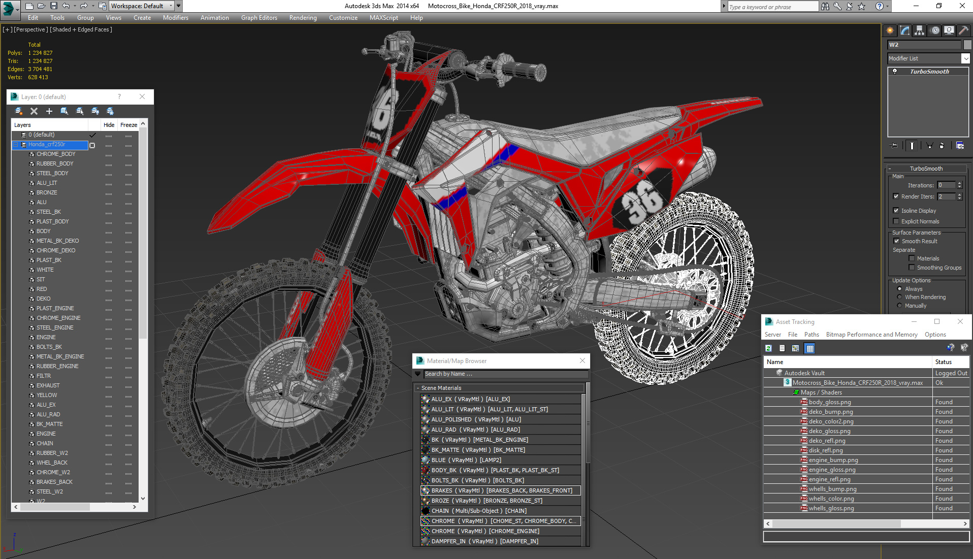 Motocross bike honda crf250r 3D - TurboSquid 1496390