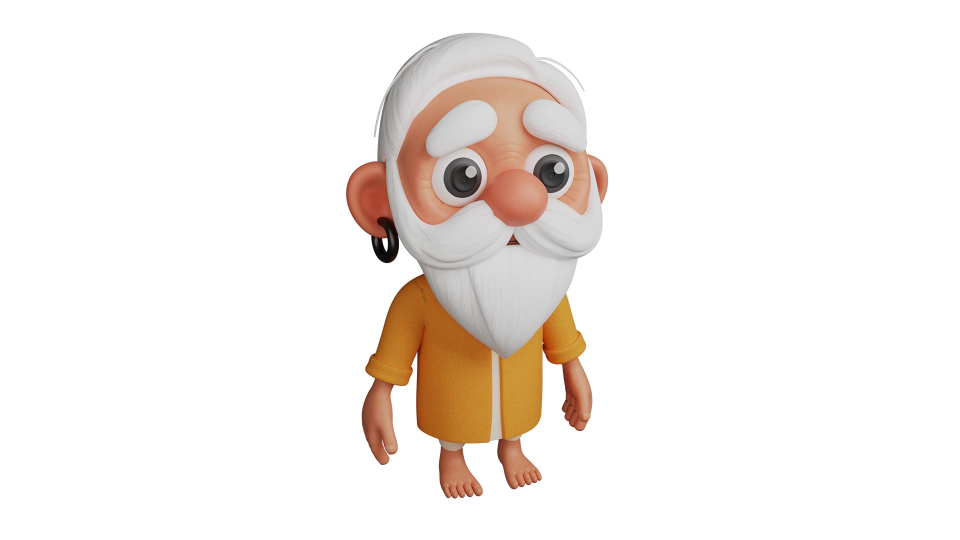 3D Baba Ji Cartoon Character 3d Model Model - TurboSquid 2230501