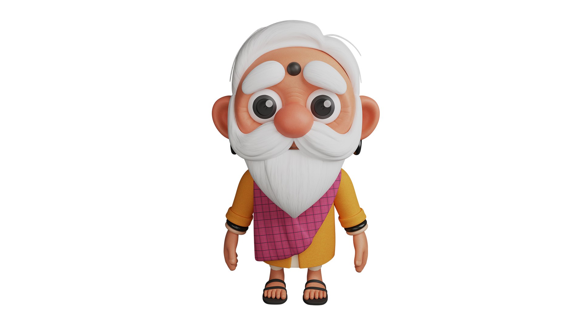 3D Baba Ji Cartoon Character 3d Model Model - TurboSquid 2230501