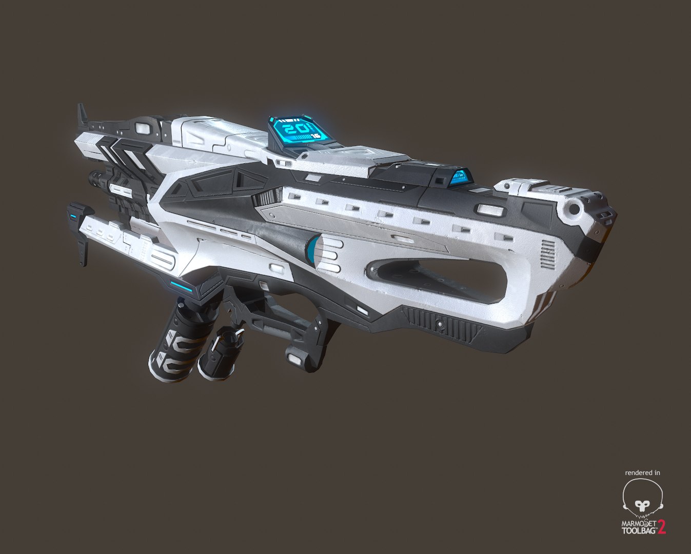 3d Model Of Sci-fi Gun