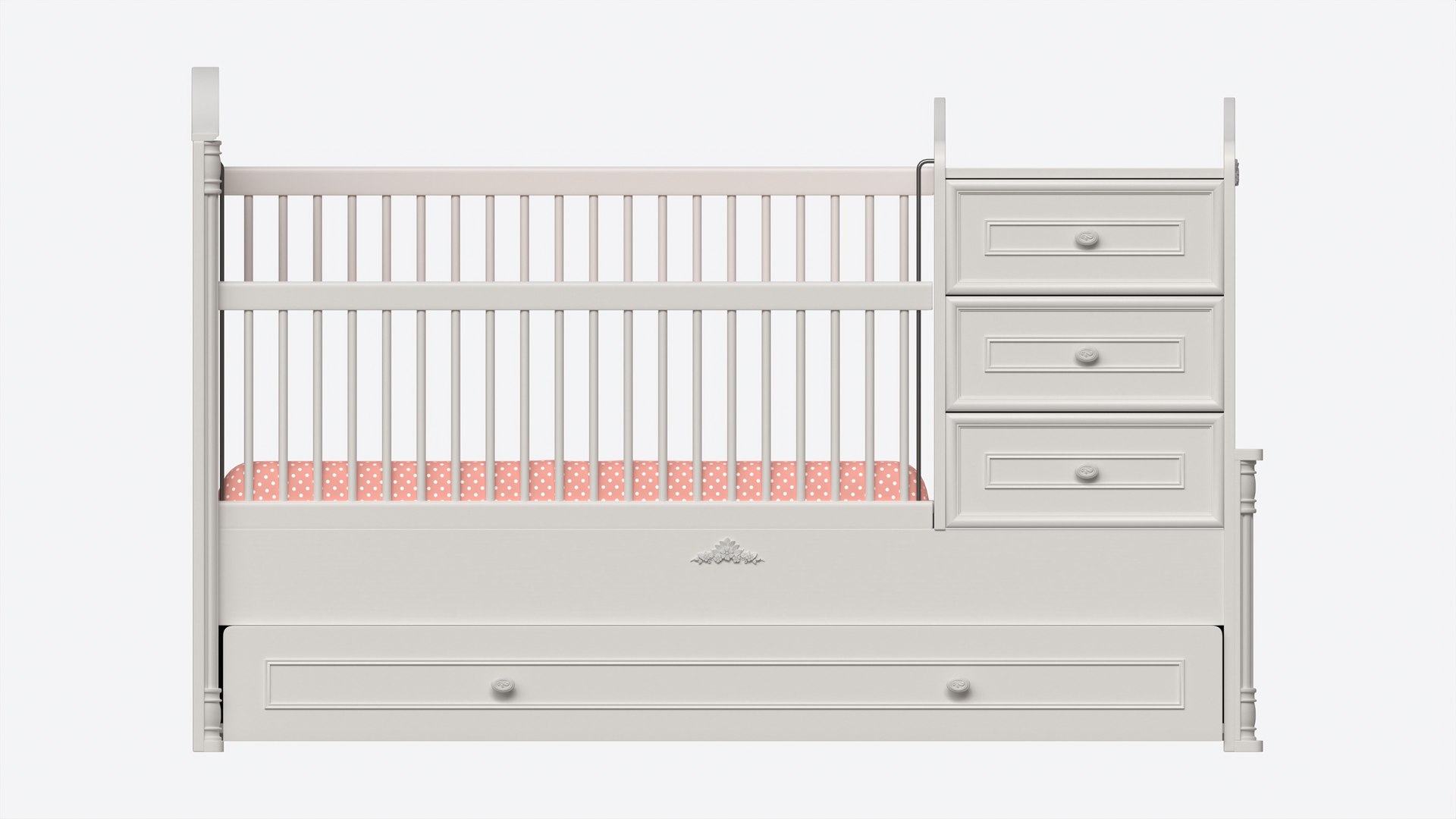 3D Cilek Romantic Convertible Baby Bed Model - TurboSquid 2120662