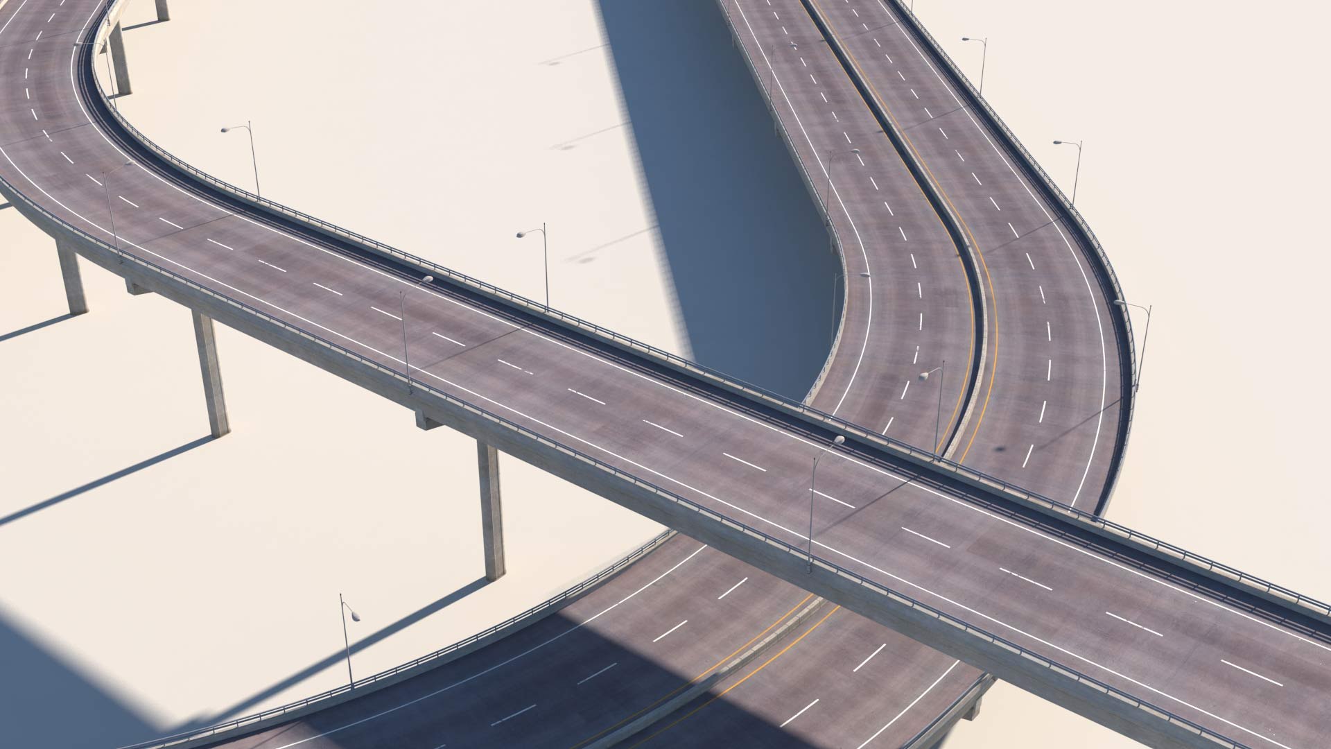 3D Highway Kit PBR Plus Construction Model - TurboSquid 2275571