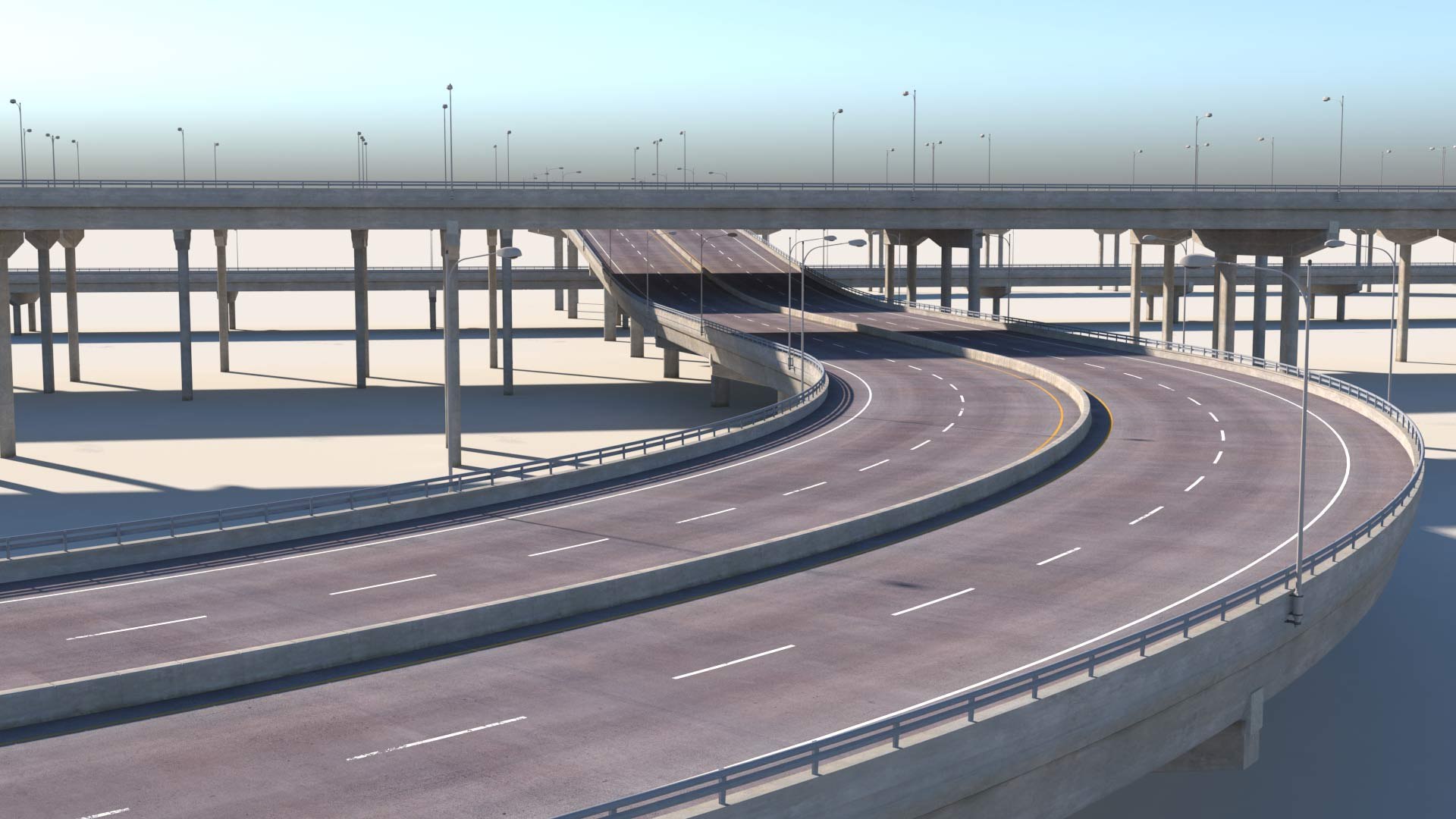 3D Highway Kit PBR Plus Construction Model - TurboSquid 2275571