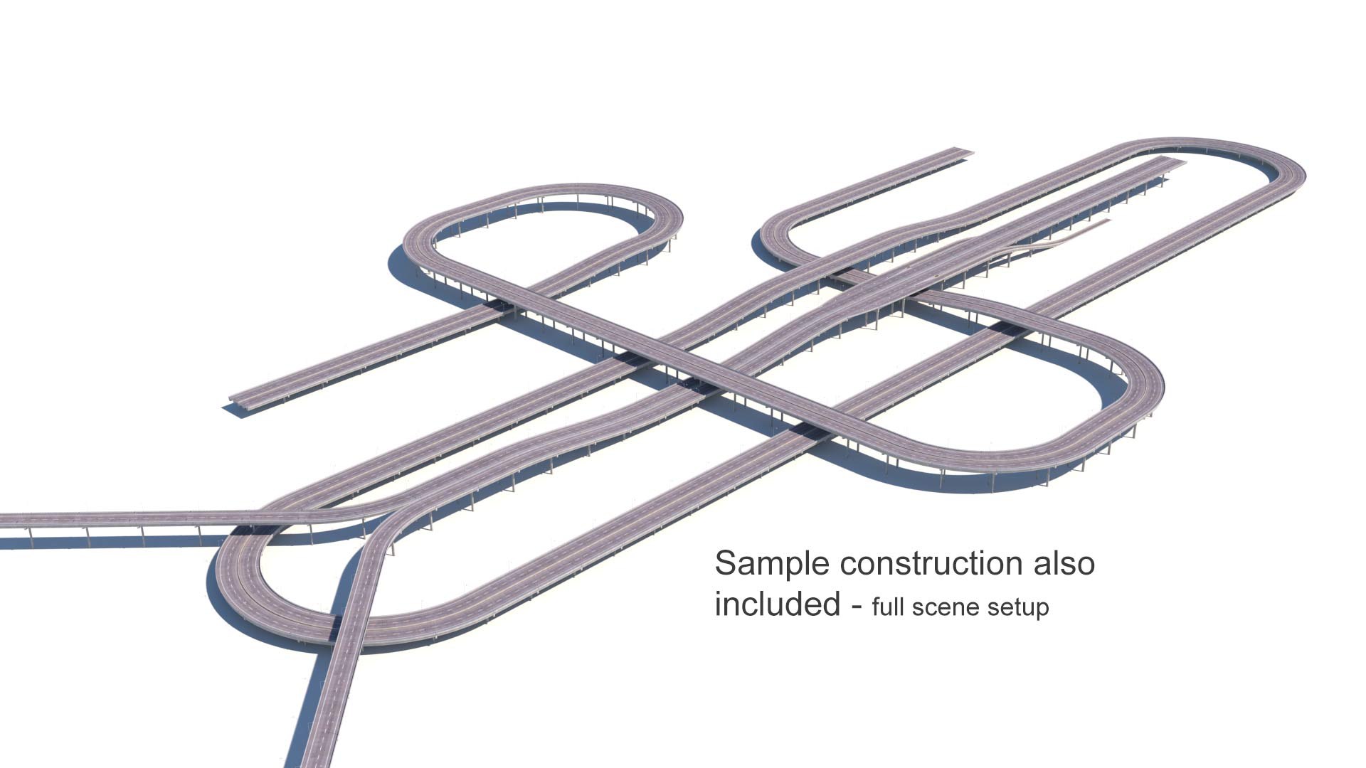 3D Highway Kit PBR Plus Construction Model - TurboSquid 2275571