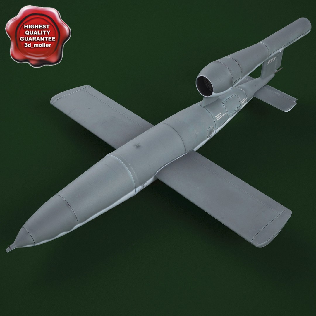 Wwii German V1 Flying 3d C4d