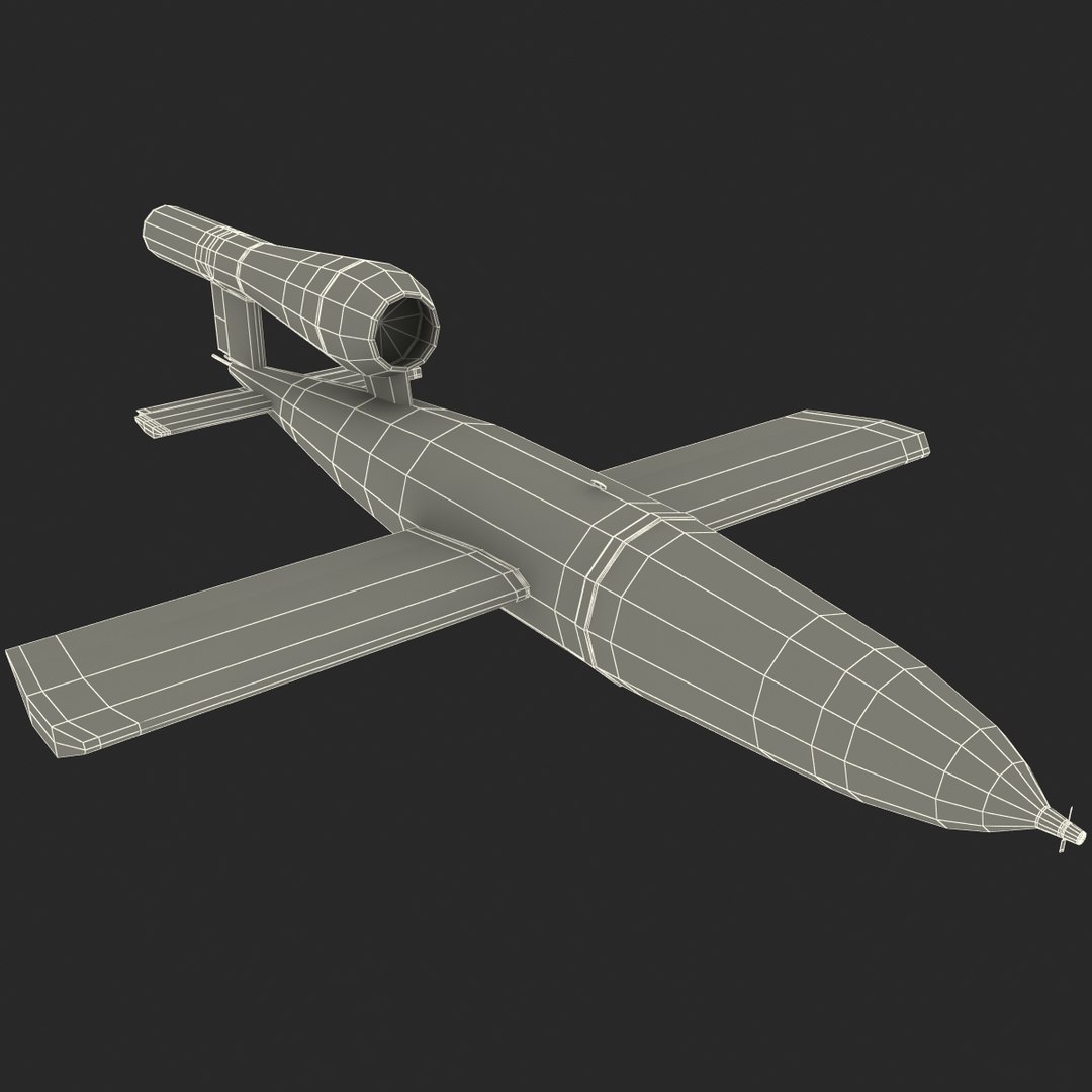 Wwii German V1 Flying 3d C4d