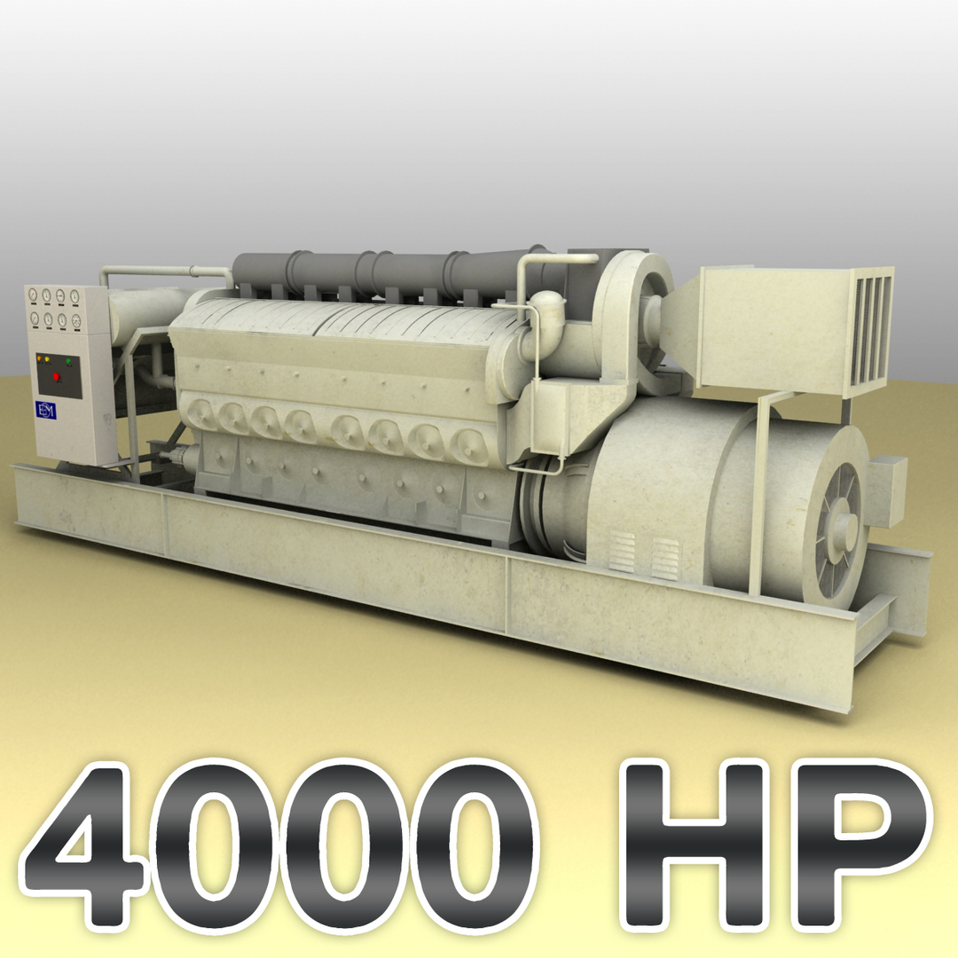emd 710 diesel engine 3d model