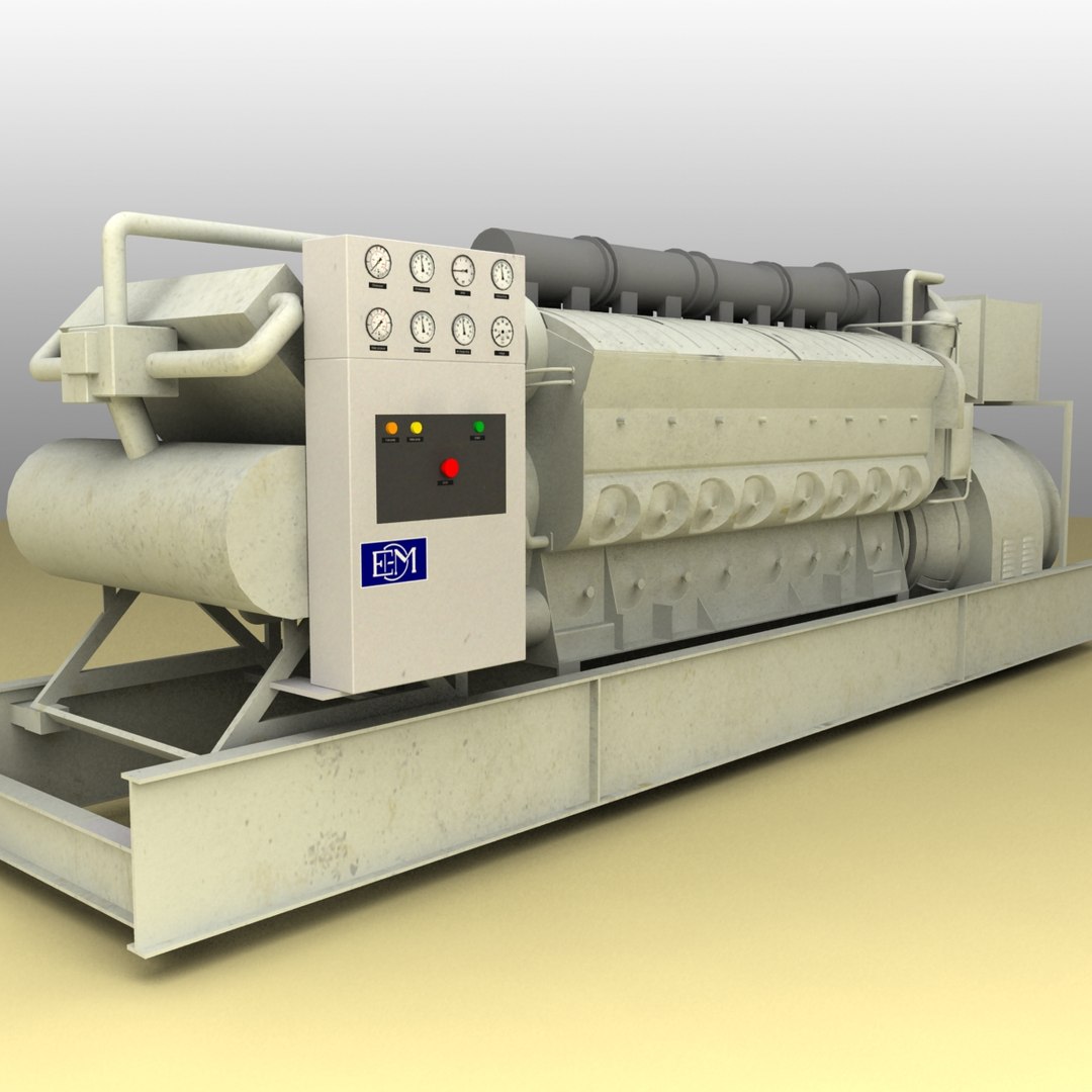 Emd 710 Diesel Engine 3d Model