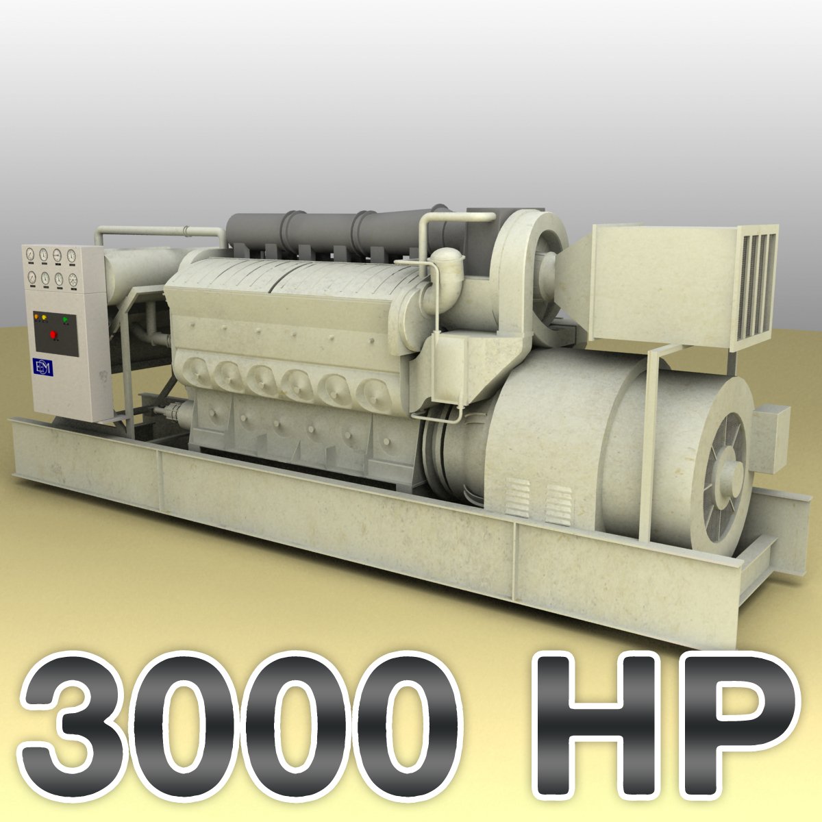 emd 710 diesel engine 3d model