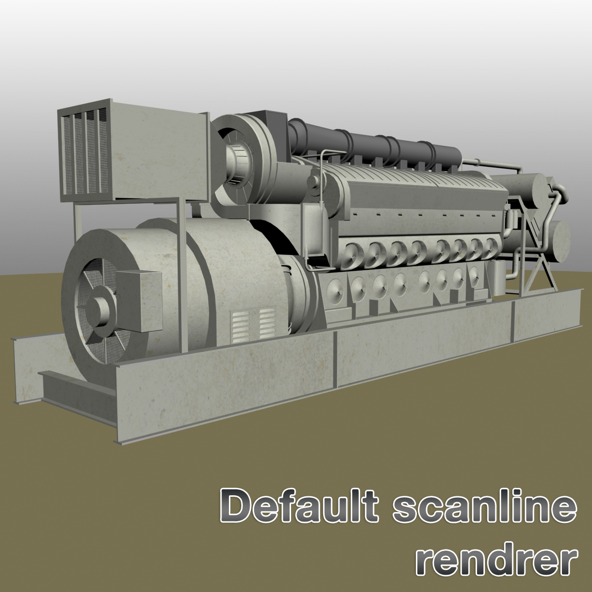 emd 710 diesel engine 3d model