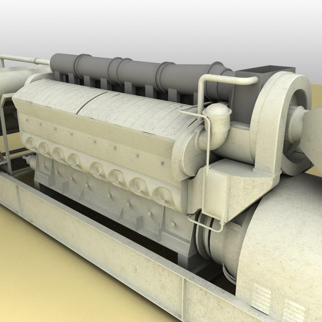 Emd 710 Diesel Engine 3d Model