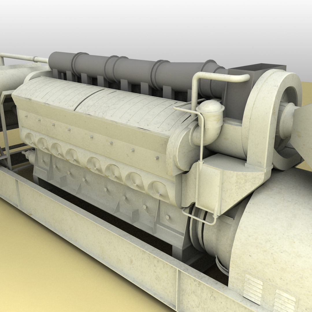 emd 710 diesel engine 3d model
