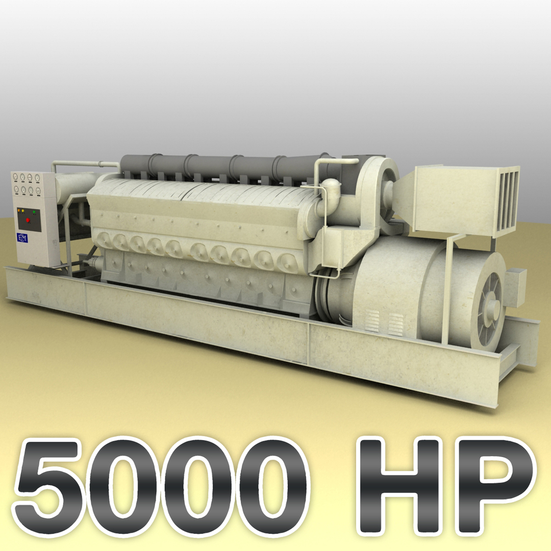 emd 710 diesel engine 3d model