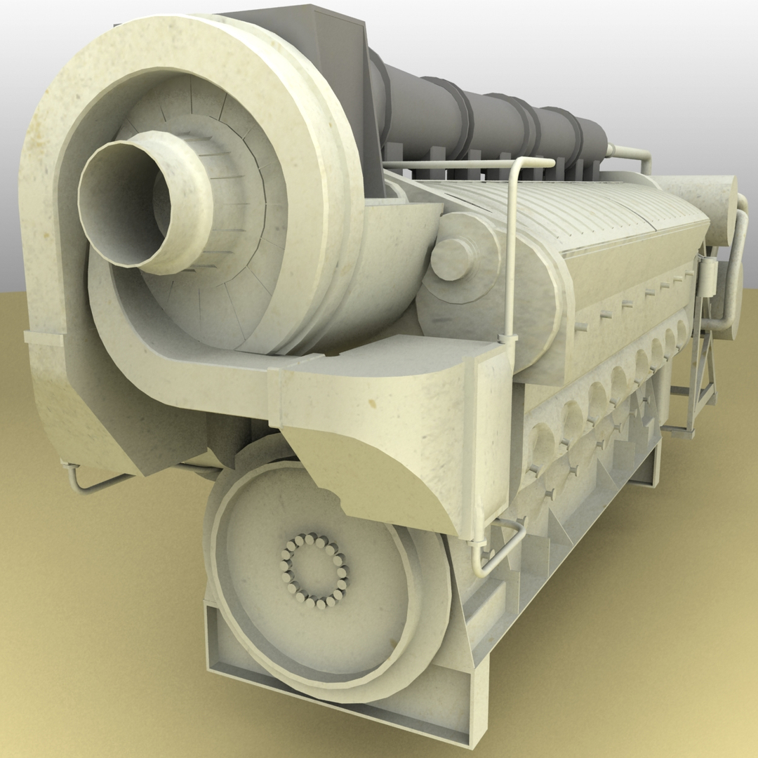 emd 710 diesel engine 3d model