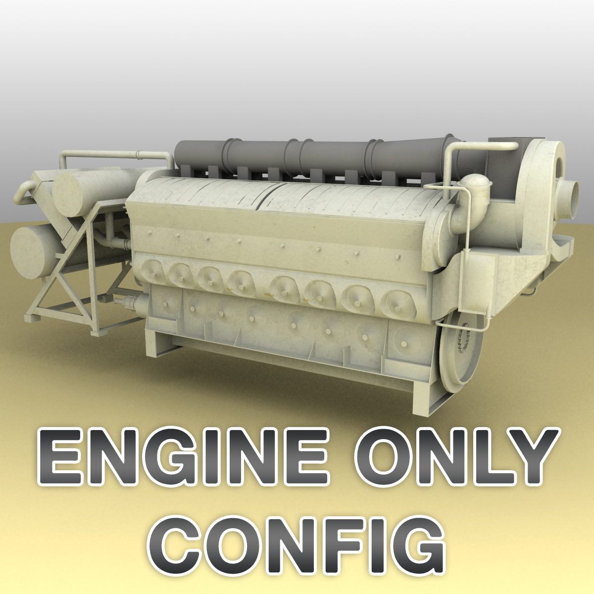emd 710 diesel engine 3d model