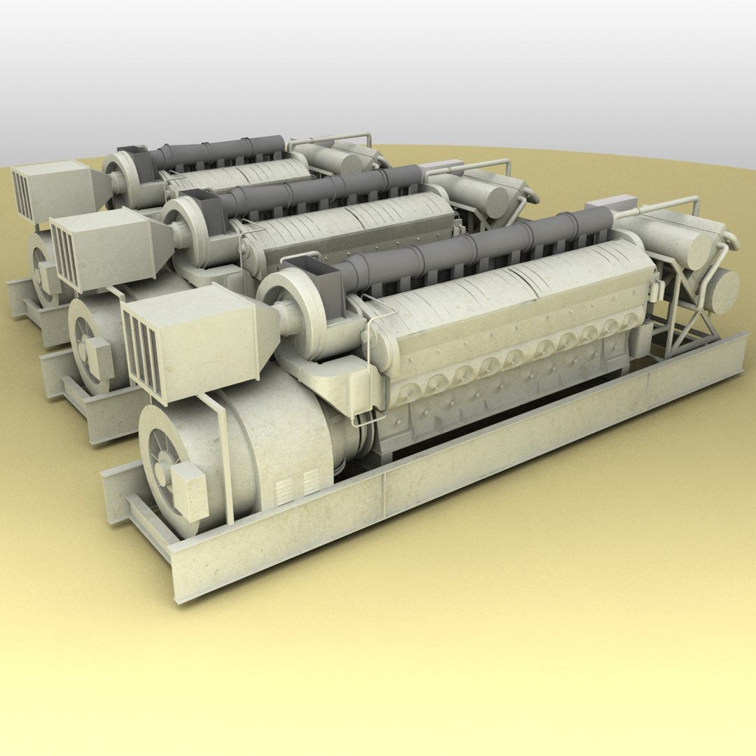 Emd 710 Diesel Engine 3d Model
