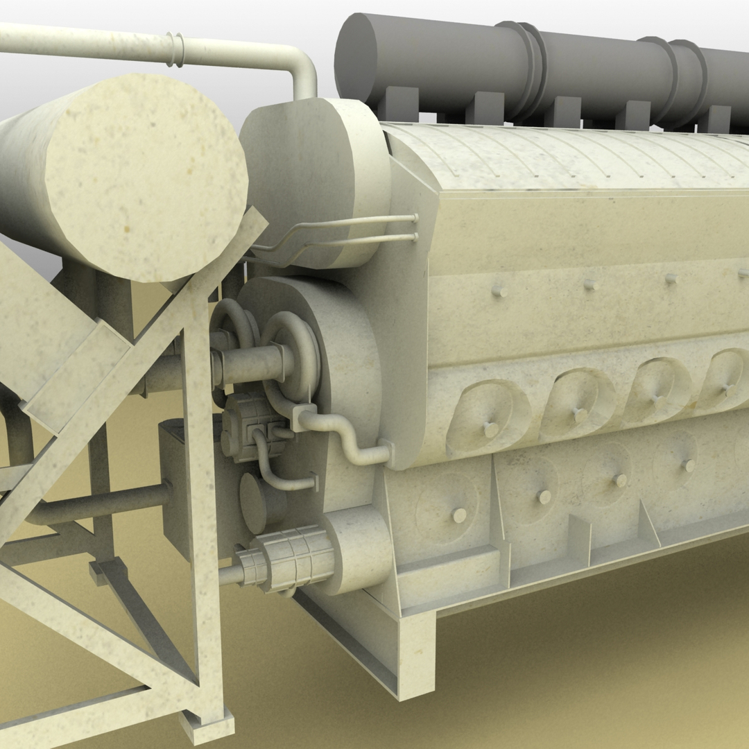 emd 710 diesel engine 3d model