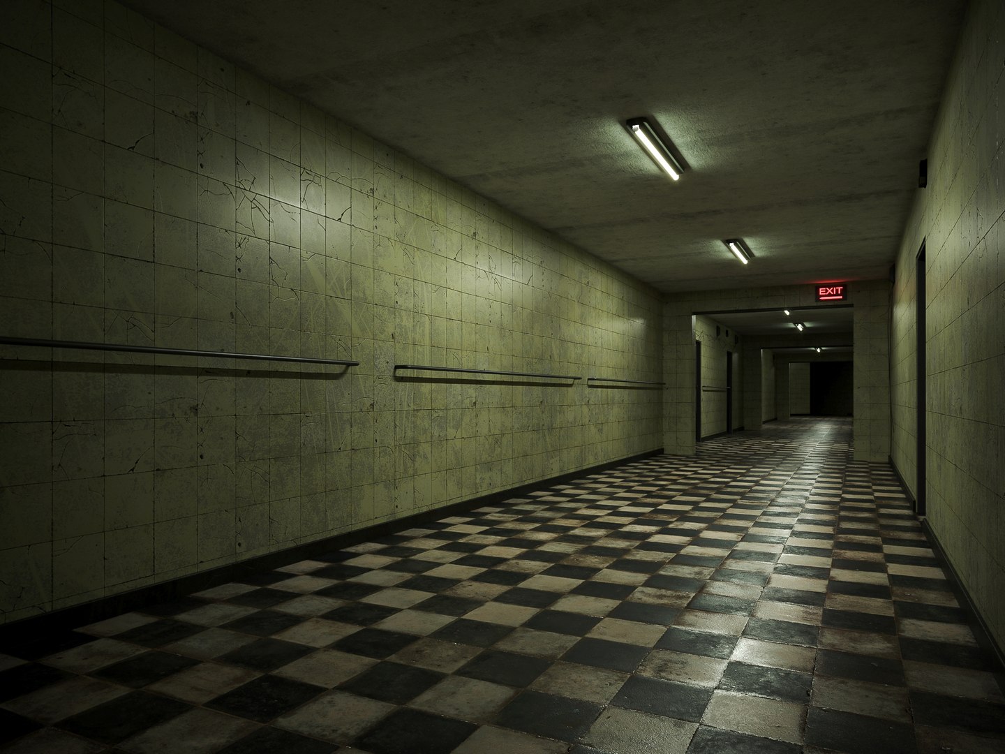 3D Old Dark Scary Corridor 12 - TurboSquid 2158181