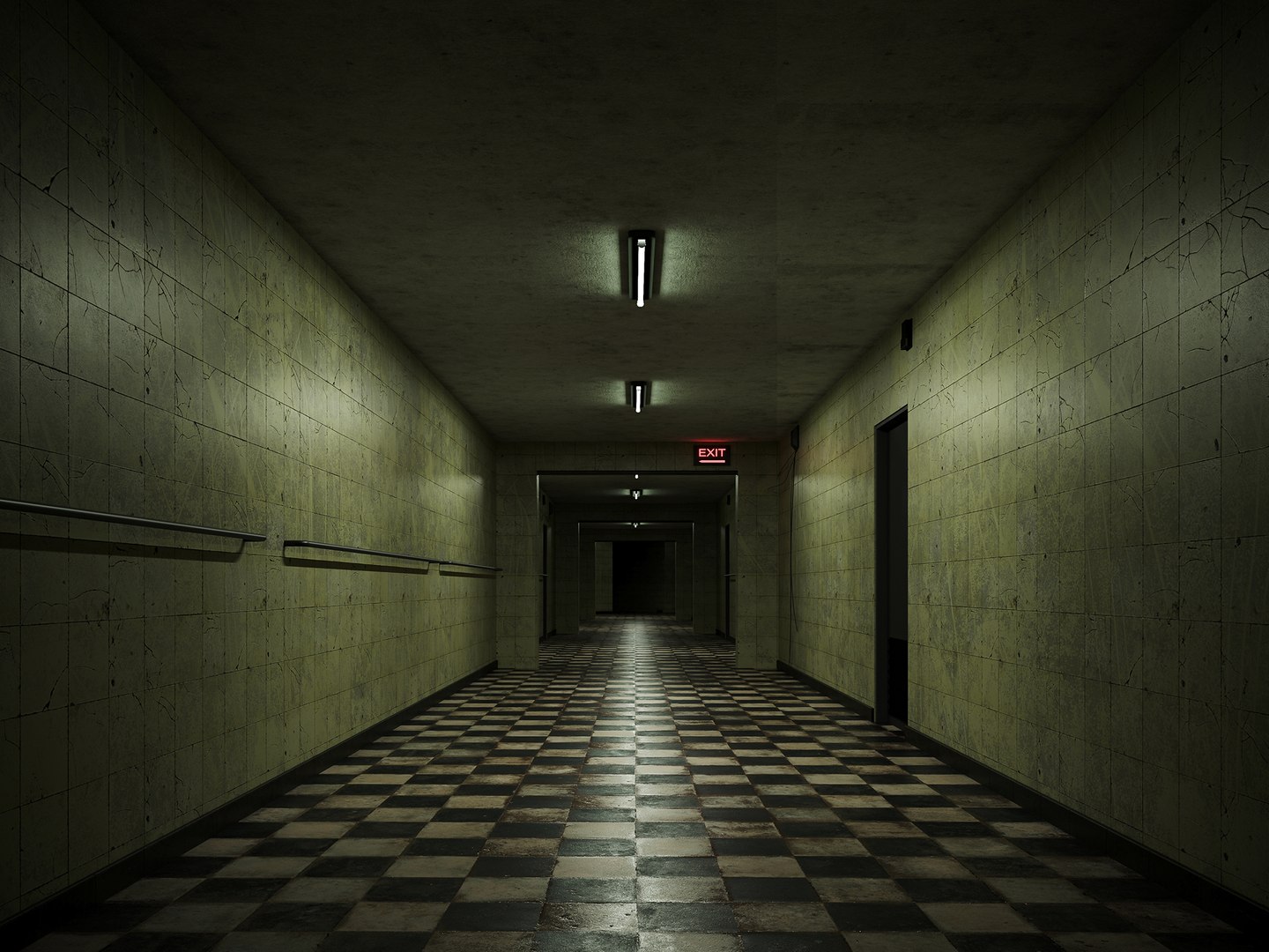 3D Old Dark Scary Corridor 12 - TurboSquid 2158181