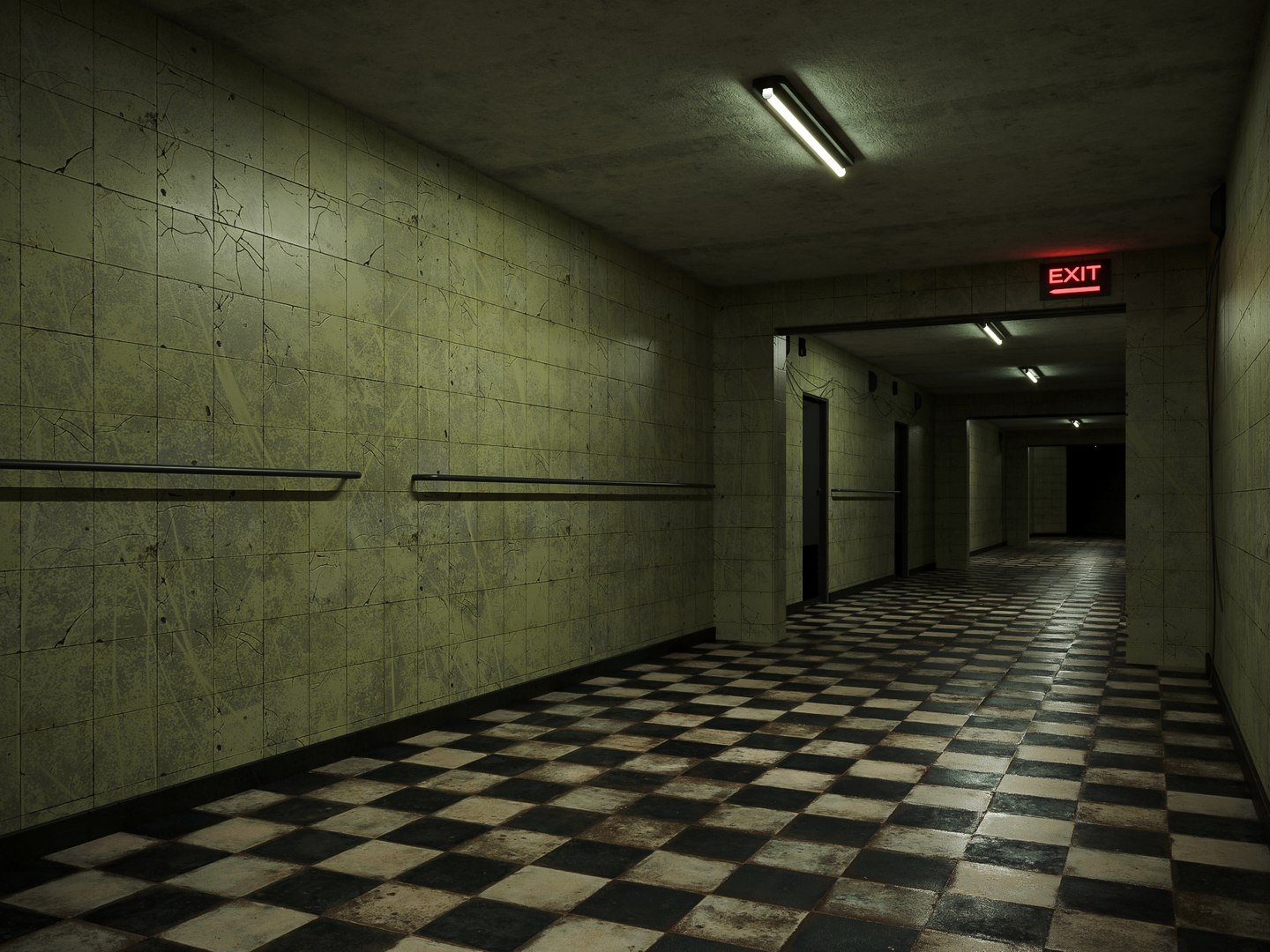 3D Old Dark Scary Corridor 12 - TurboSquid 2158181