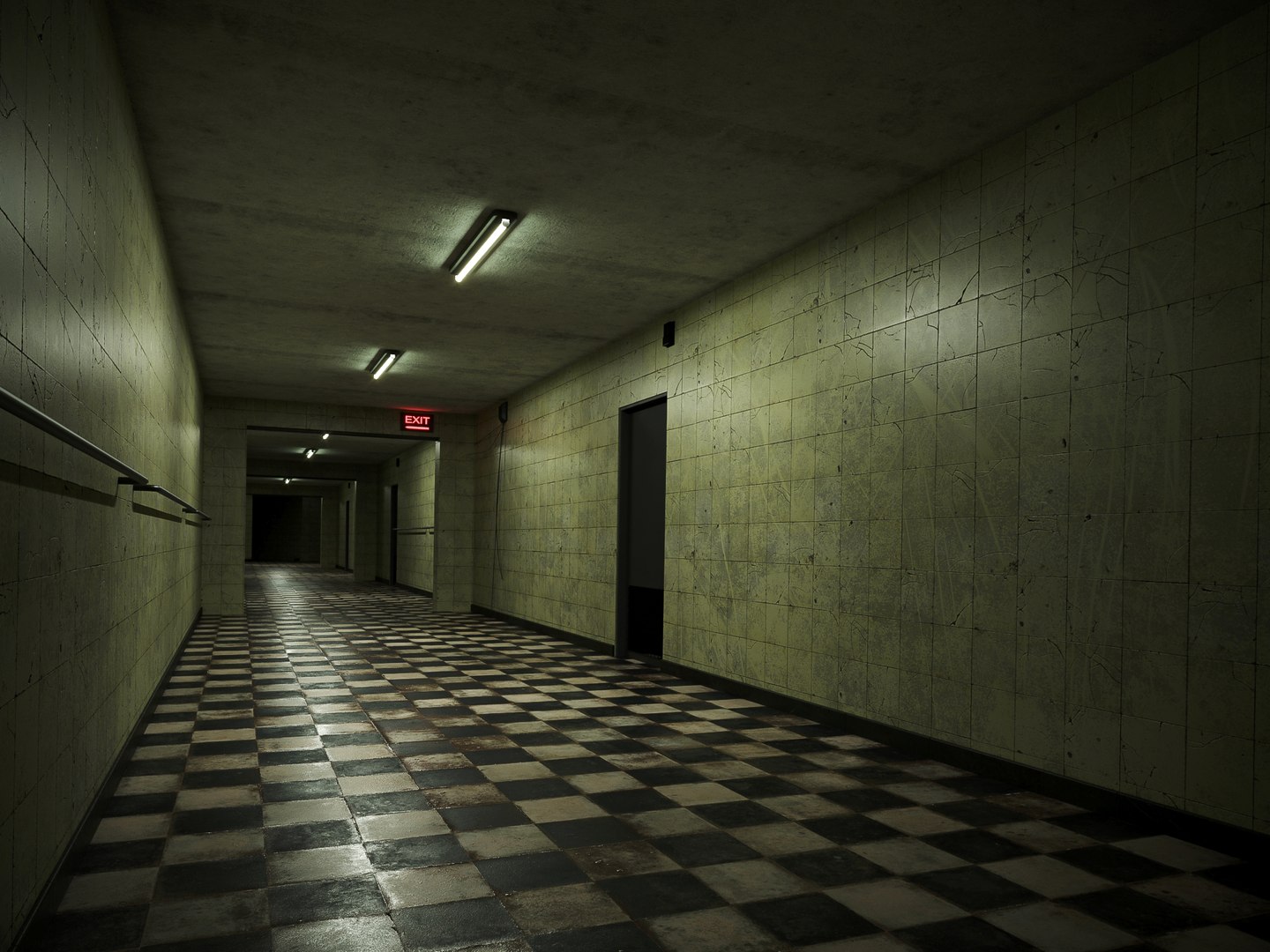 3D Old Dark Scary Corridor 12 - TurboSquid 2158181
