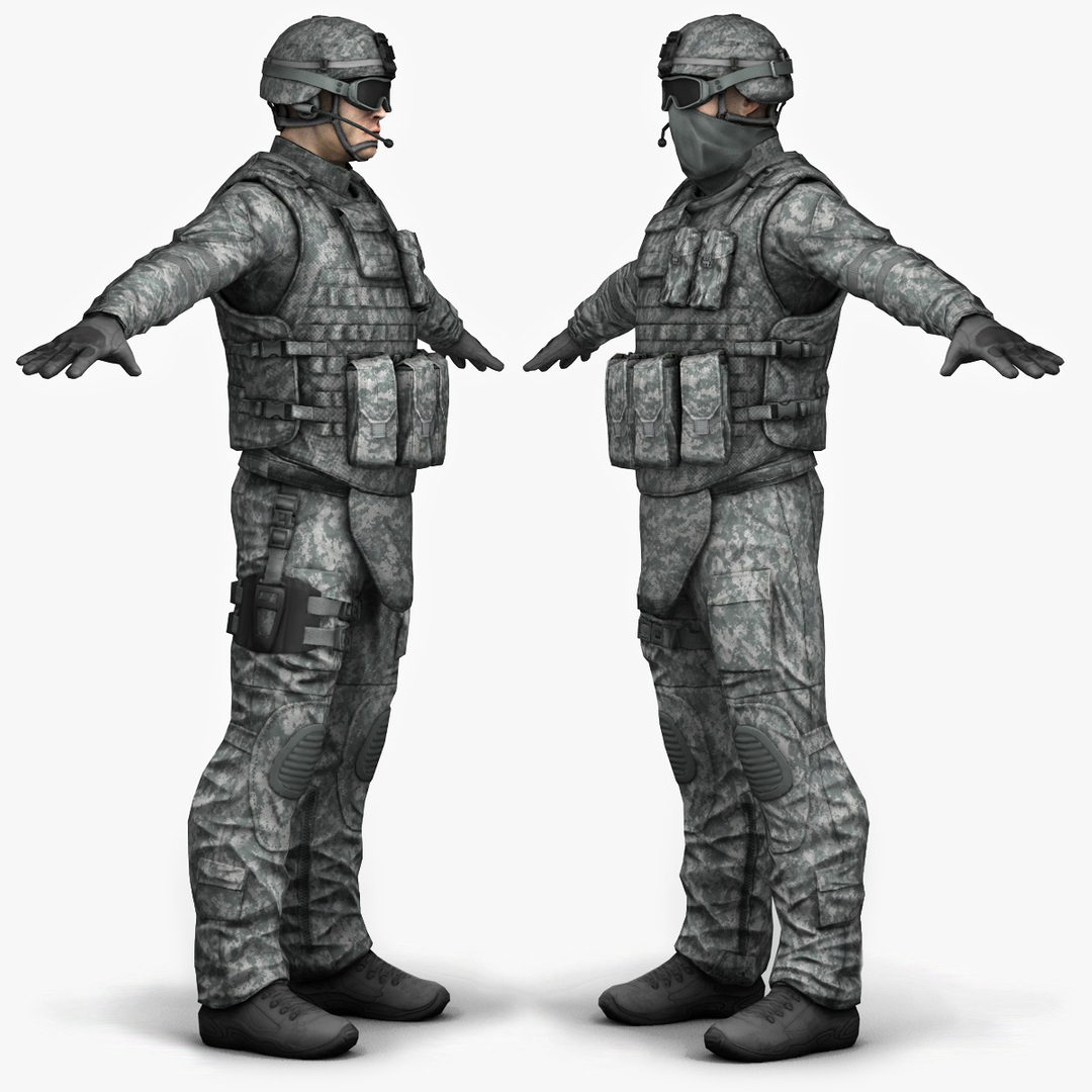 3d military male soldier helmet model
