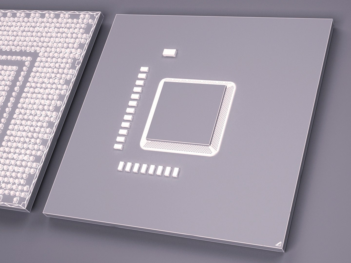 3d Model Of Processor Gpu