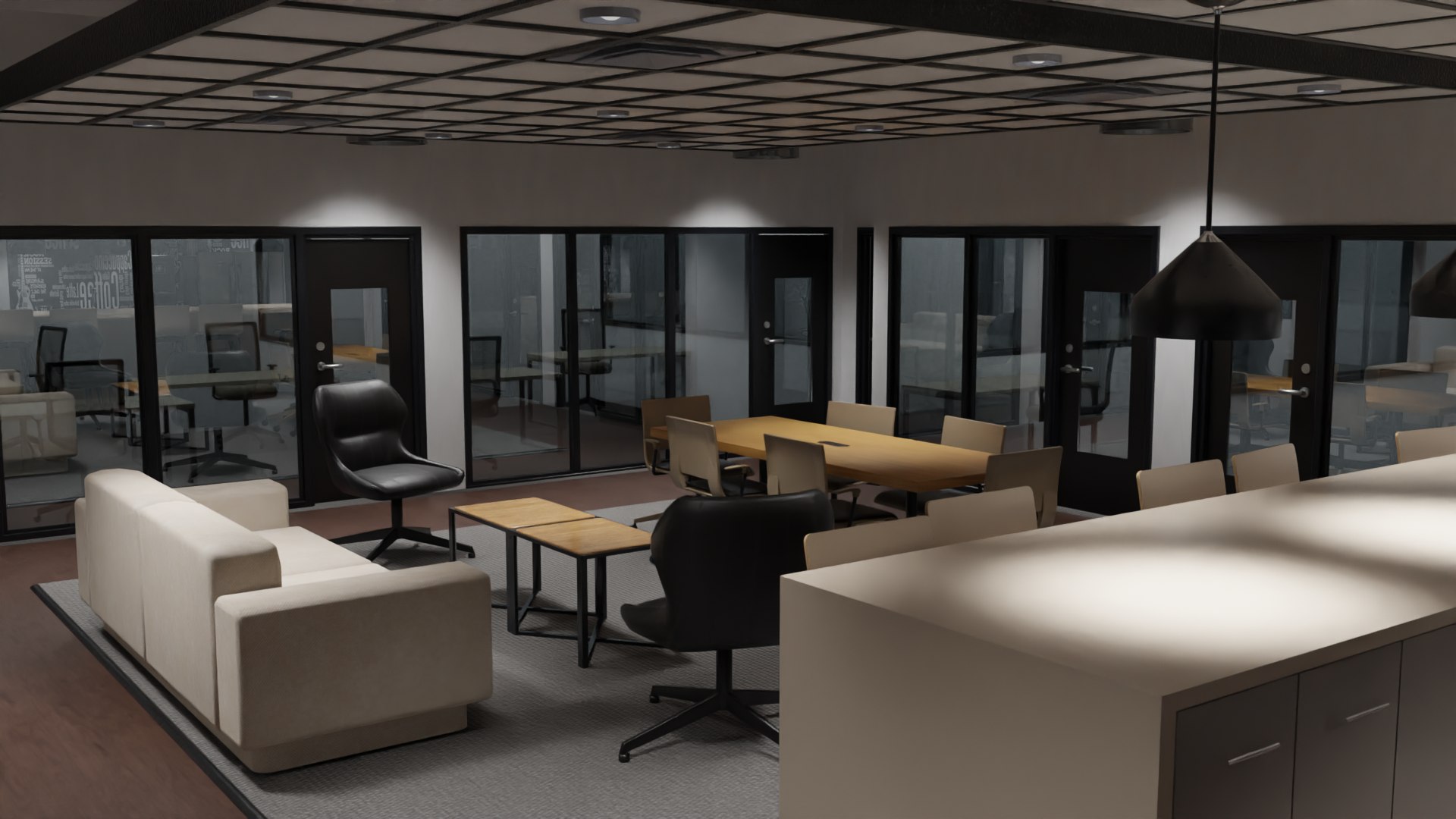 Low Poly Furnished Office 3D Model - TurboSquid 1793630