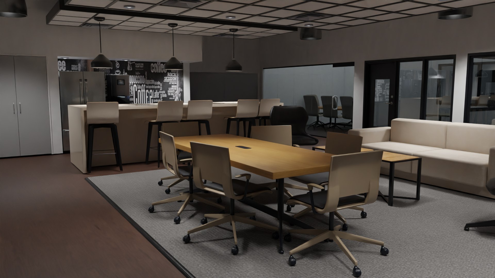 Low Poly Furnished Office 3D Model - TurboSquid 1793630
