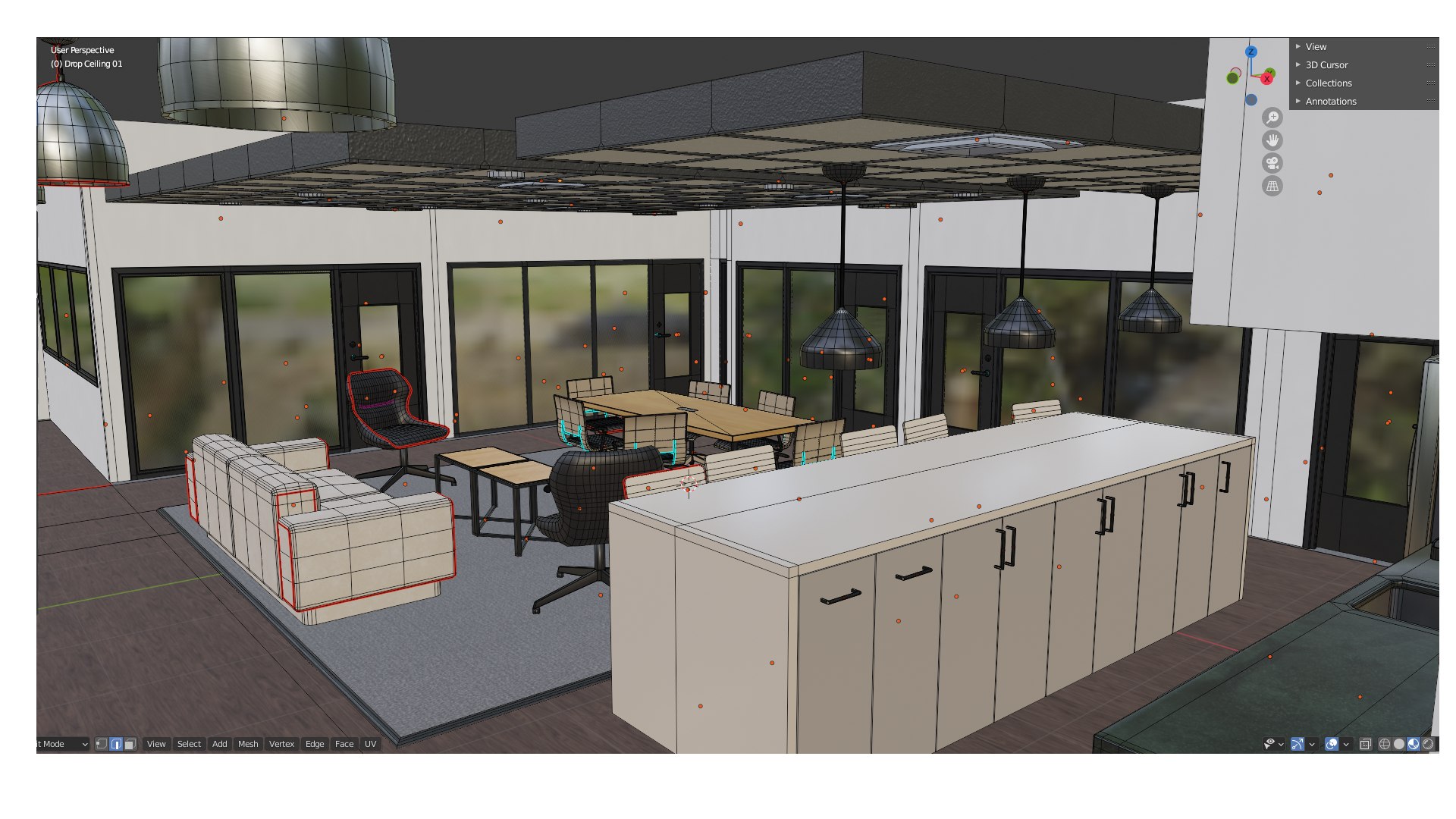 Low Poly Furnished Office 3D Model - TurboSquid 1793630