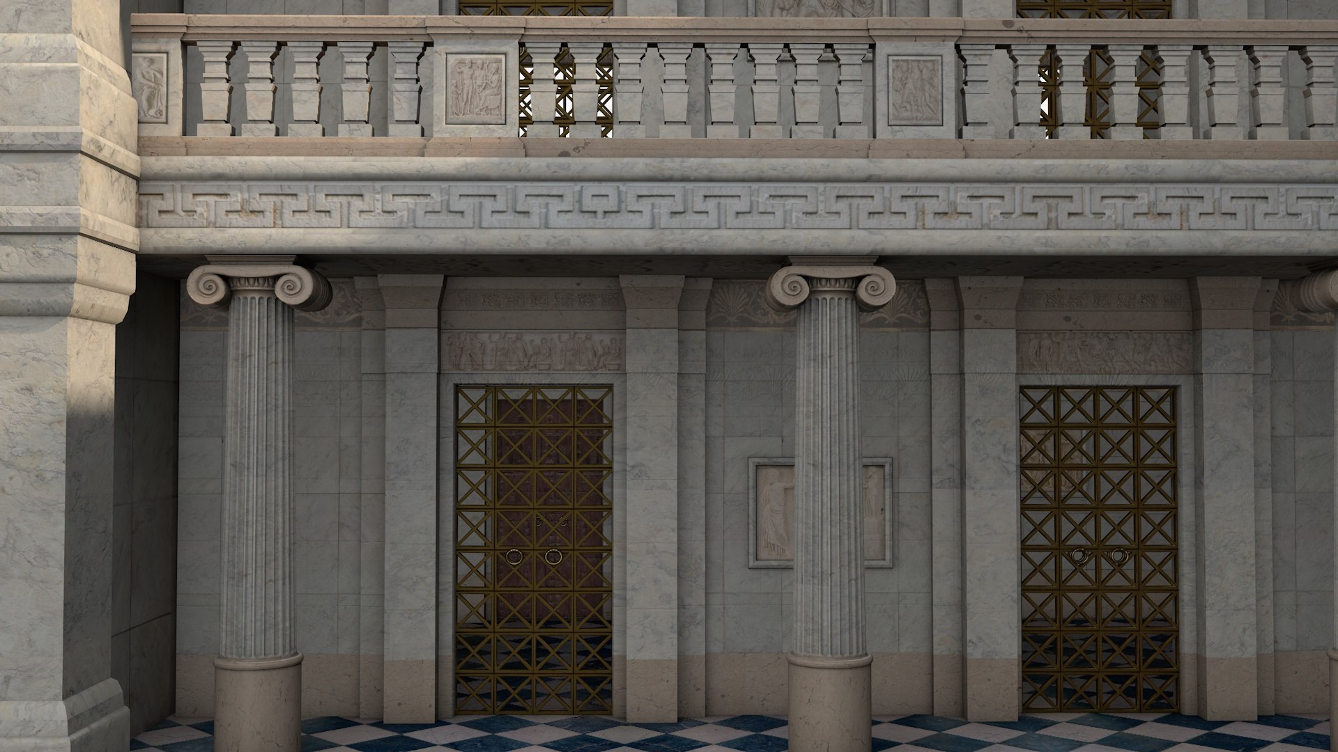 3D Greco-Roman Palace Model - TurboSquid 2219318