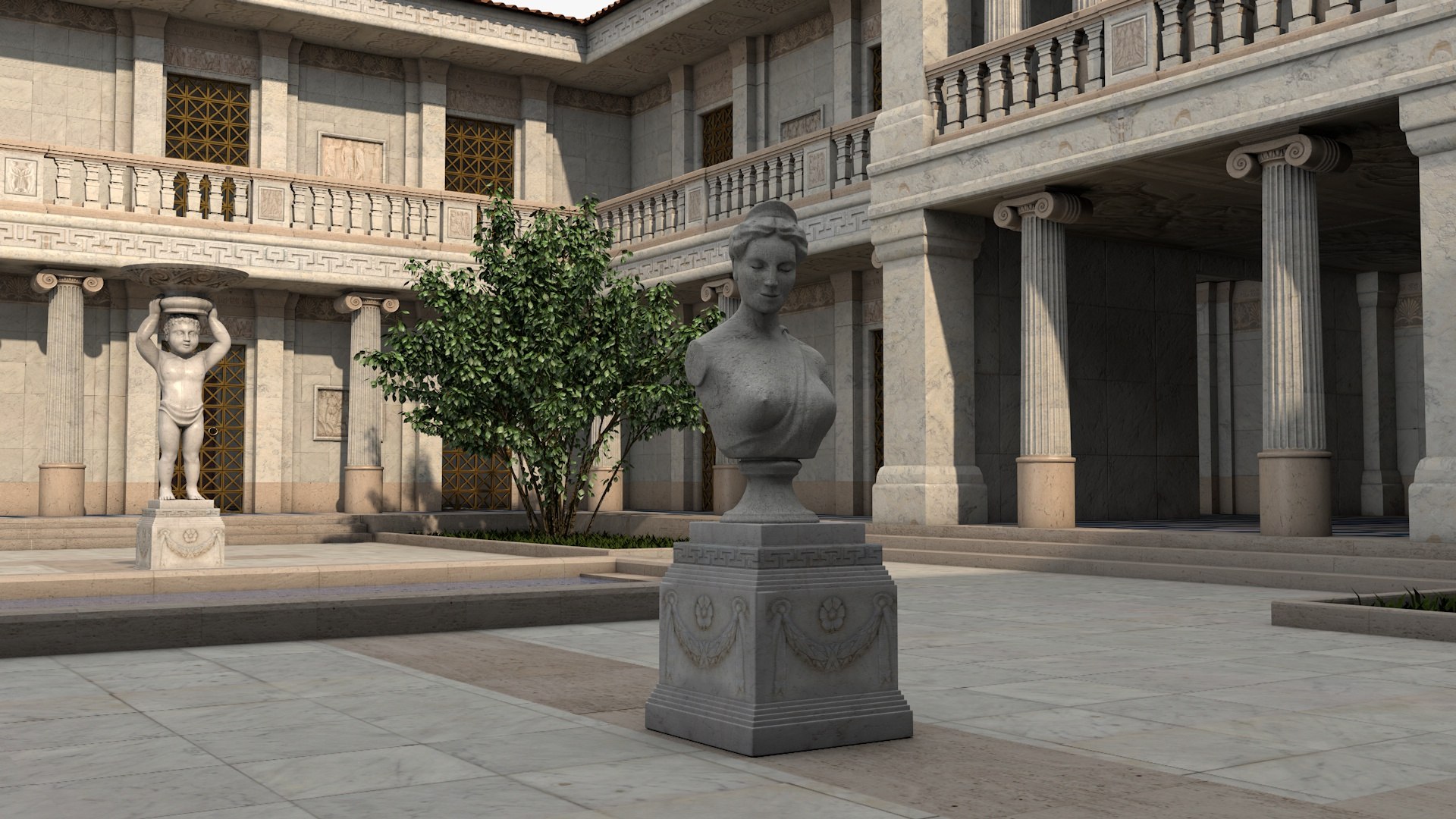 3D Greco-Roman Palace Model - TurboSquid 2219318