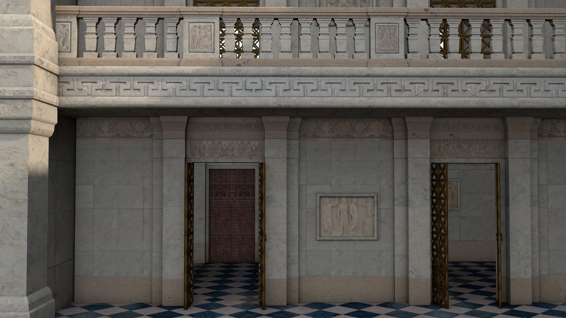 3D Greco-Roman Palace Model - TurboSquid 2219318