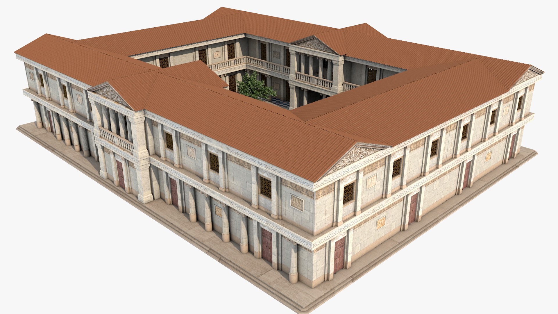 3D Greco-Roman Palace Model - TurboSquid 2219318